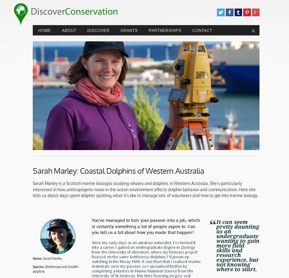 Discovering Conservation | Dr Sarah Marley